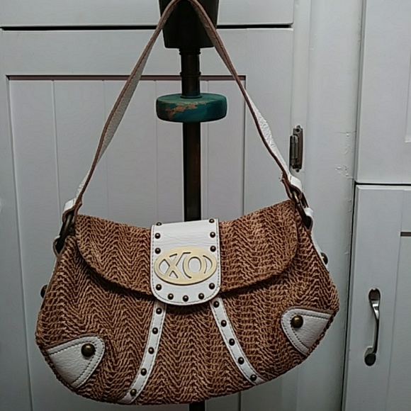 XOXO | Bags | Xo Woven Leather And Brass Shoulder Bag | Poshmark